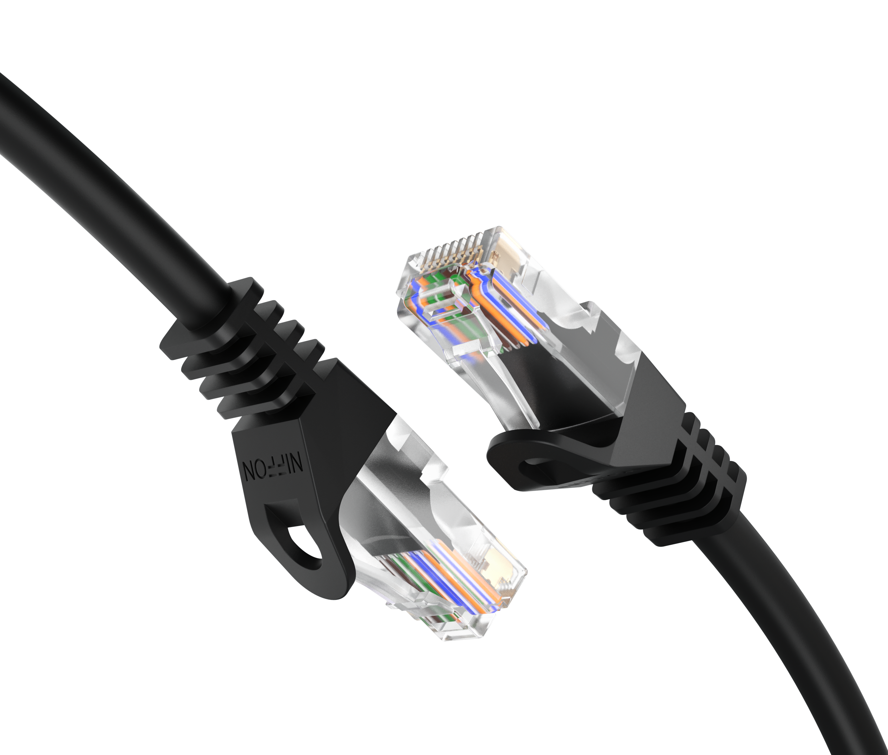 CAT6a Patch Cable, U/UTP, 24AWG, 550MHz, Pure Bare Copper, Snagless RJ ...